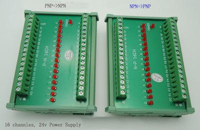 PLC Signal Conversion Module Level Polarity Converter NPN to PNP 16 Ways