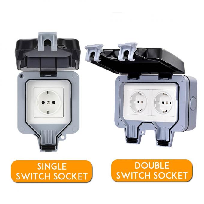 Wall Mounted Power Outlet Socket Outdoor Charging Poles Plastic Switch ...