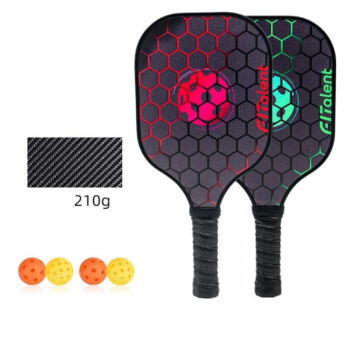 Pickleball Paddle and Ball Set Carbon Fiber Plastic Honeycomb Core ...