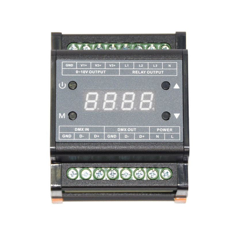 AC90V - 240V 3 Way RGB led light controller DMX Triac Dimmer 0-10V 1A ...