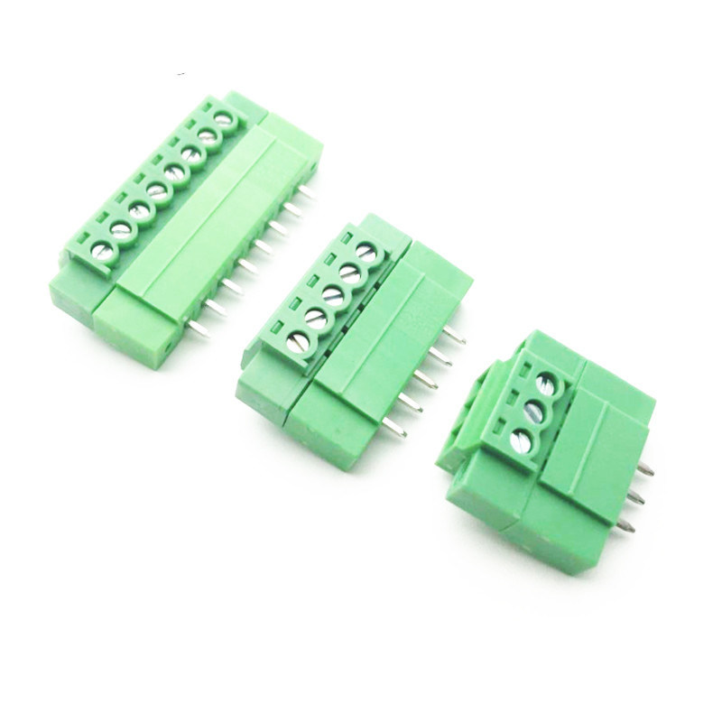 3.81mm Pitch PCB Screw Terminal Blocks Plug + Straight Angle Pin Header ...