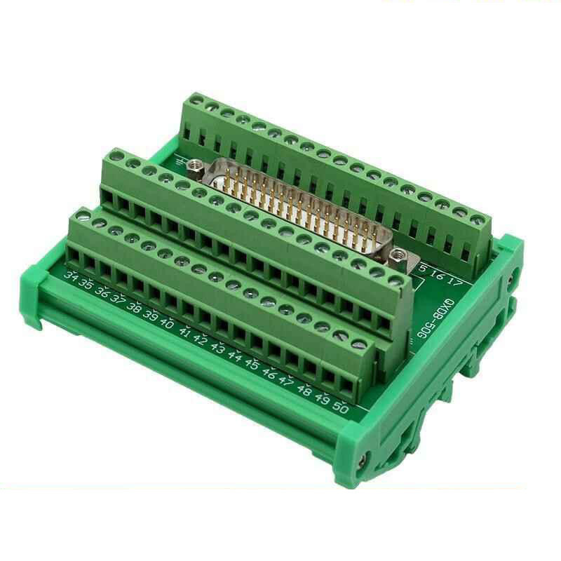 DB50 Male socket D Sub terminal block breakout board adapter cable ...